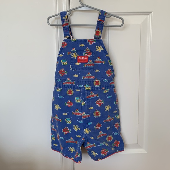 OshKosh B'gosh | Bottoms | Vtg Oshkosh Submarine Octopus Fish Shortalls ...